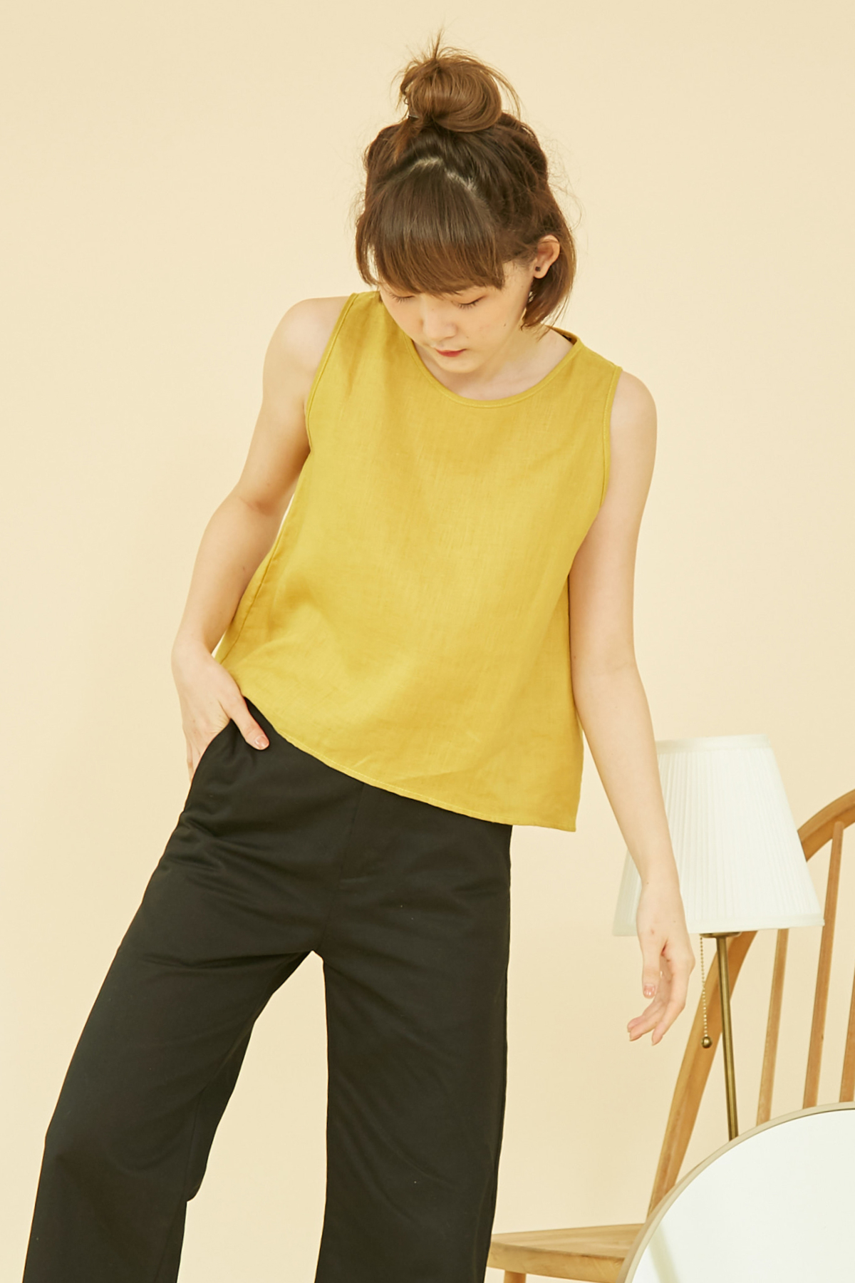 Cropped TANK TOP – Yellow Mustard – inboxStreetwear